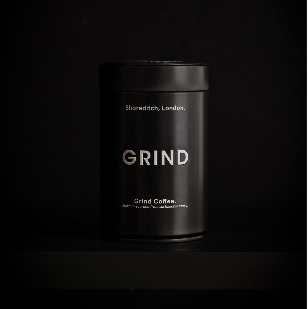Black Tin and Pods | Compostable Coffee Pods | Grind