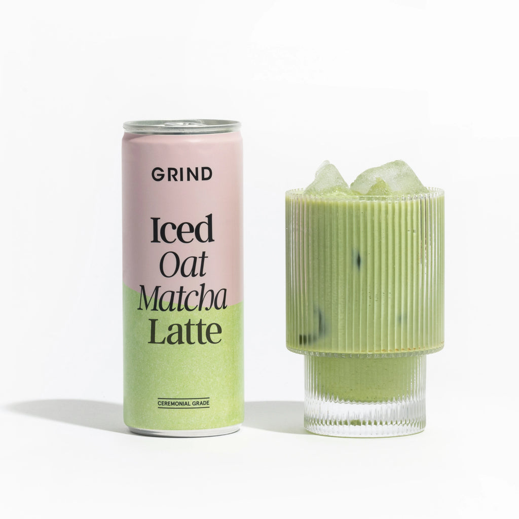 Grind Iced Oat Matcha Latte | 32 Ready-to-Drink- Cans | Iced Coffee Bundle