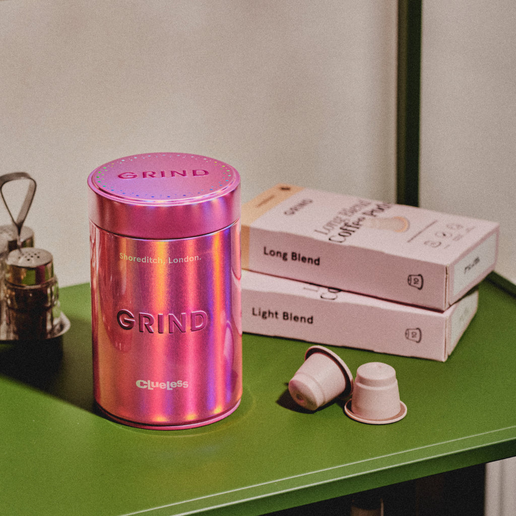 Grind x Clueless Tin of Compostable Coffee Pods