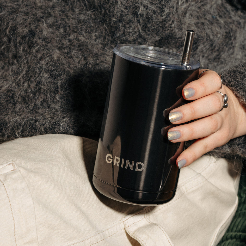 Grind x frank green Black Reusable Iced Coffee Cup - 15oz / 425ml