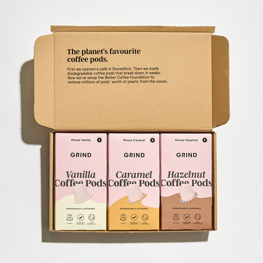 Flavoured Compostable Nespresso® Pod Refills | Sustainable Coffee – Grind