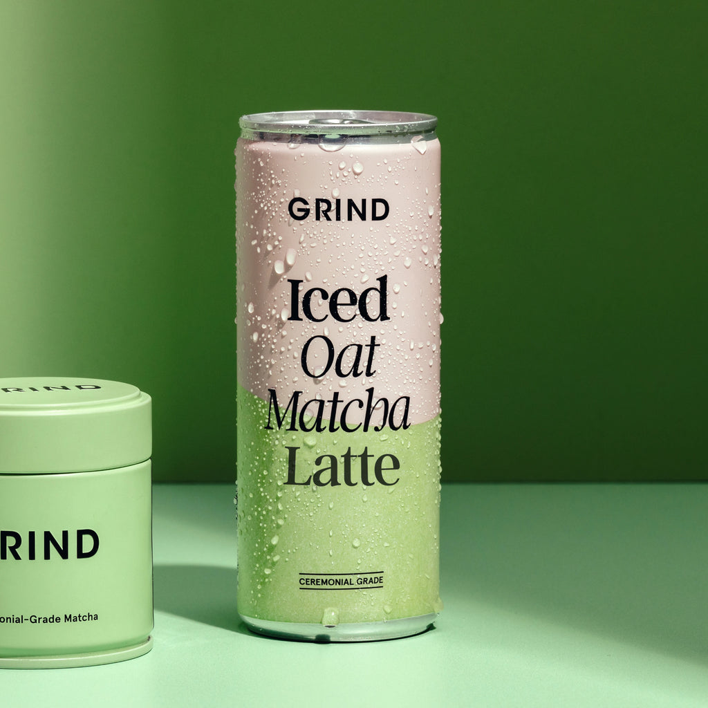 Grind Iced Oat Matcha Latte | 16 Ready-to-Drink- Cans | Iced Coffee Bundle