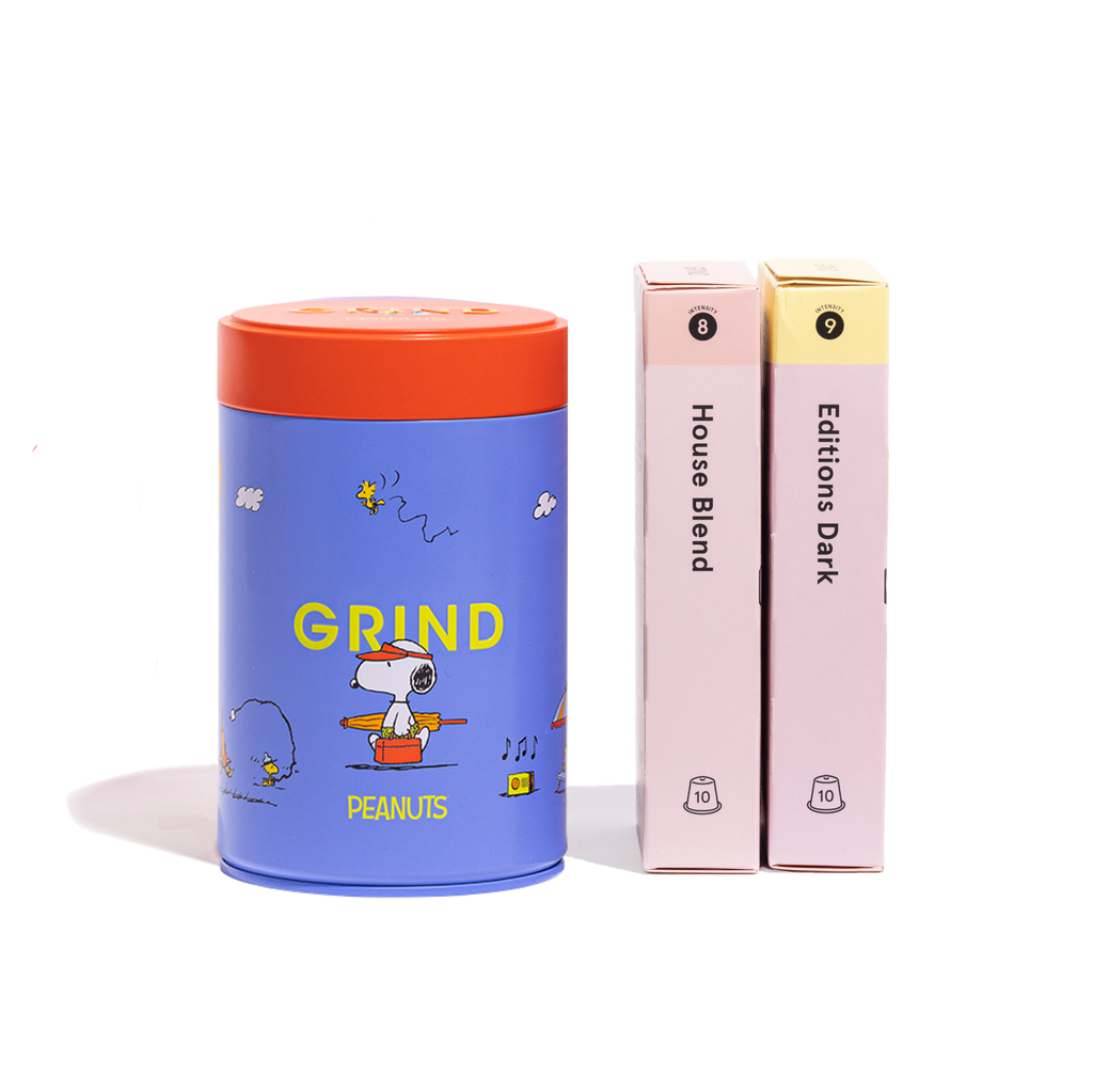 Grind x Snoopy Tin of Compostable Coffee Pods | Nespresso® Compatible
